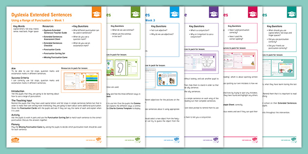 Dyslexia Intervention Extended Sentences Complete Pack