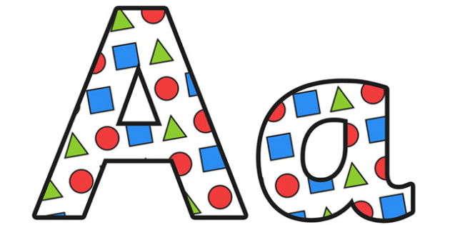Shapes Display Lettering Small (teacher made)