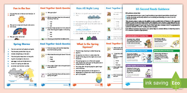 Phonetically-Decodable 60-Second Reads: Weather & Seasons