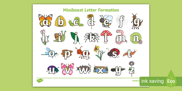 Minibeast Letter Formation Worksheet (teacher made)
