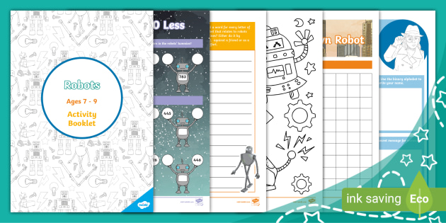 Robots Activity Booklet (Ages 7 - 9) (Teacher-Made)