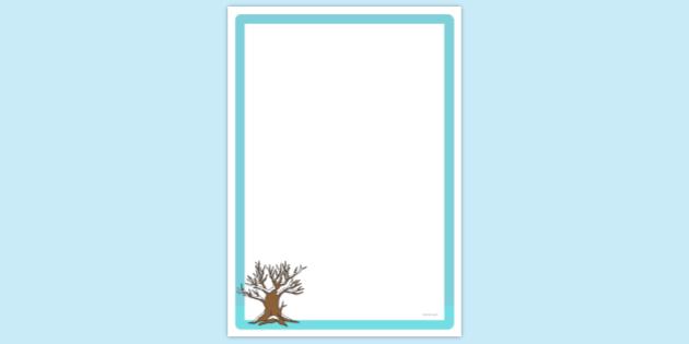 FREE! - Snow Forest Page Border | Printable | Themed Page Borders