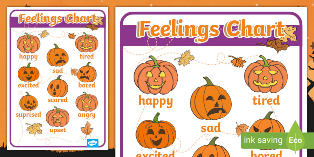 Halloween Themed Feelings Chart (Teacher-Made)