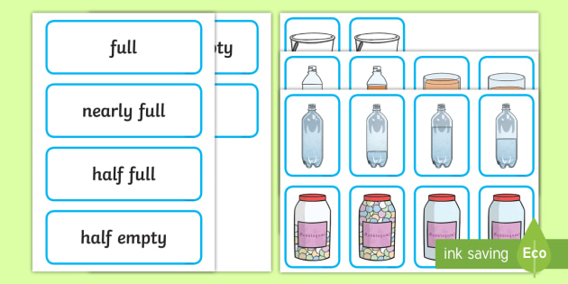 Capacity Matching Cards Kindergarten (Teacher-Made)