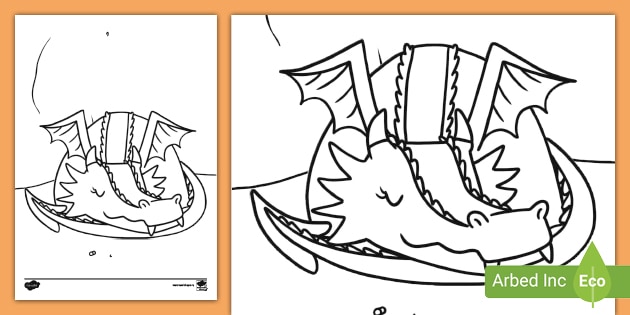 Taflen Lliwio Tanwen yn yr Ogof/Tanwen in the Cave Colouring Sheet