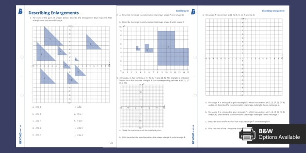 👉 Describing Enlargements Worksheet (teacher made)