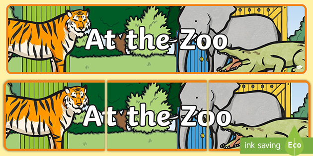 At the Zoo Editable Banner