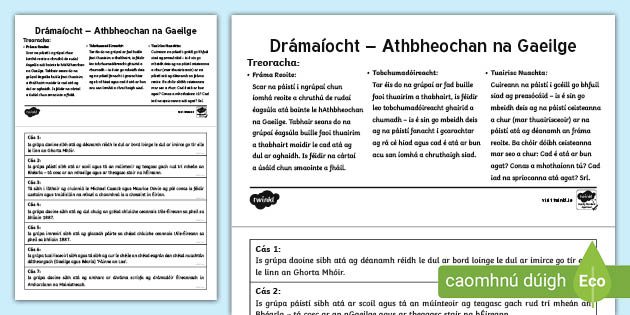 The Gaelic Revival Drama Activity Gaeilge