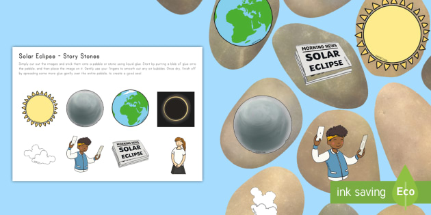 Solar Eclipse Story Stones (teacher made)