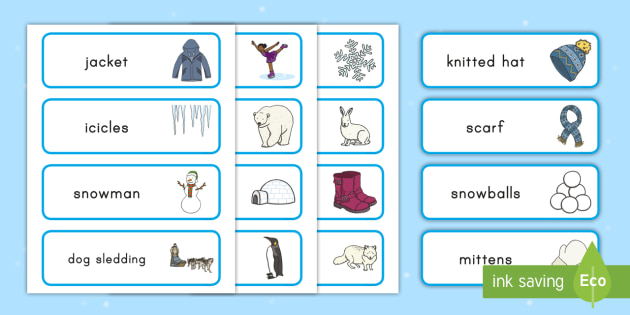 Winter Word Cards
