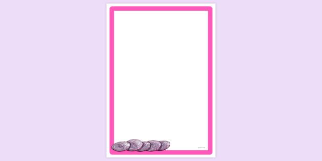 FREE! - Simple Blank Sliced Red Onions Page Border | Twinkl