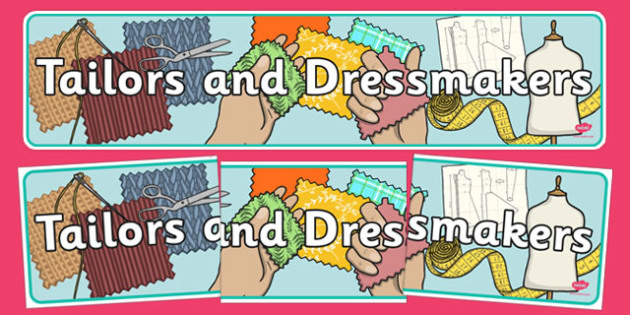 Tailors and Dressmakers Shop Display Banner (teacher made)
