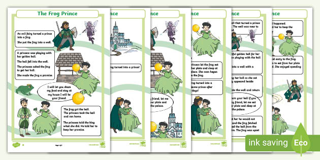KS1 The Frog Prince Differentiated Reading Comprehension Activity
