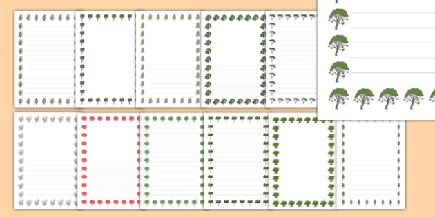 Tree Themed Page Borders Pack (teacher made)