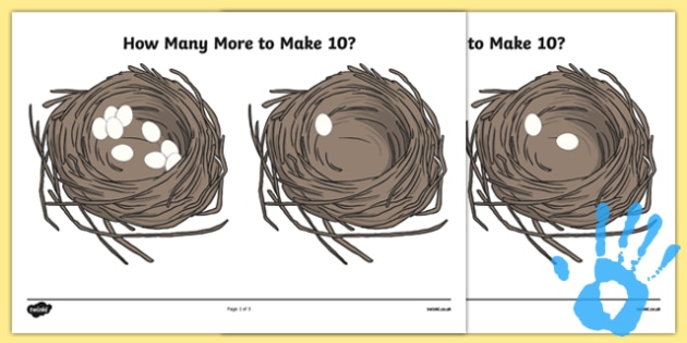 Eggs In A Nest How Many More To Make 10 Worksheet Worksheet Pack eggs-in-a-nest-how-many-more-to-make-10-worksheet-worksheet-pack