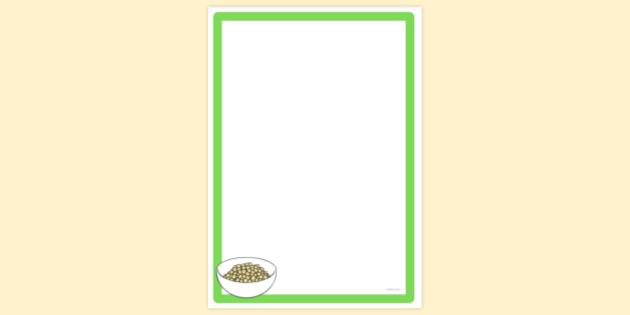 FREE! - Chickpeas Garbanzos Page Border | Page Borders | Twinkl