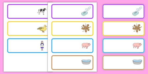 Washerwoman Editable Drawer Peg Name Labels