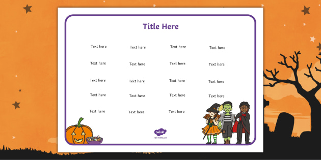 Halloween Themed Editable Word Mat (teacher made)