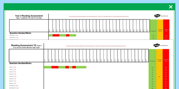 Y2 Reading Assessment Spreadsheet Term 1 (teacher made)