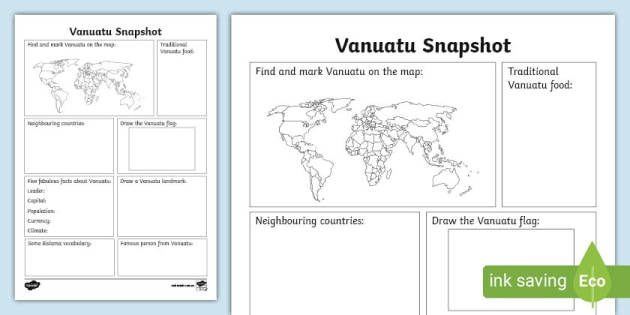 Vanuatu Snapshot Activity Stage 2 Geography (Teacher-Made)