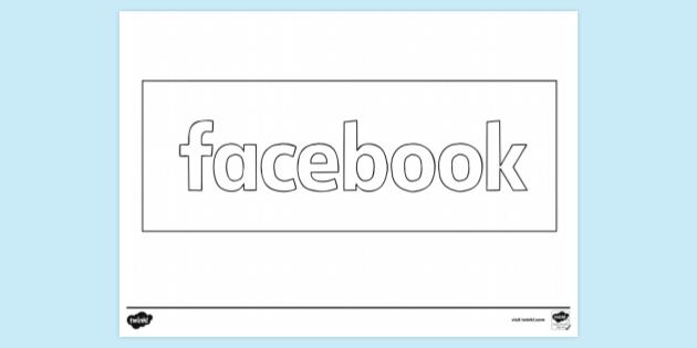 FREE! - Social Media Facebook Logo Colouring Sheet