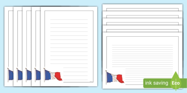 FREE! - Fluttering French Flag Page Border | Save time planning
