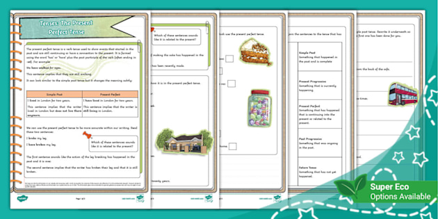 Year 6 Tenses and Verb Forms Parent Guide and Activity Ideas - Twinkl ...