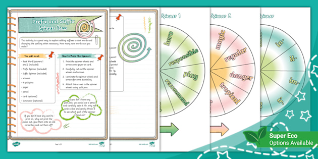 Year 3 Prefixes and Suffixes Parent Guide and Activity Ideas - Twinkl ...