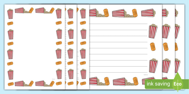 Cinema-Themed Page Borders (teacher made)