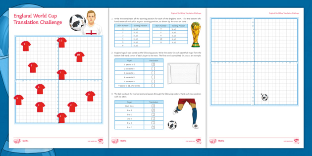 * NEW * Maths World Cup Football: Translation Challenge Activity