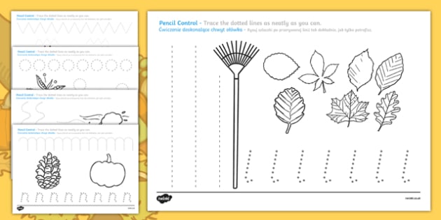 Autumn Pencil Control Sheets | twinkl.com.au