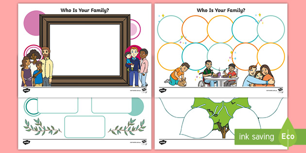 Who Is Your Family? Assessment Sheet (teacher made)