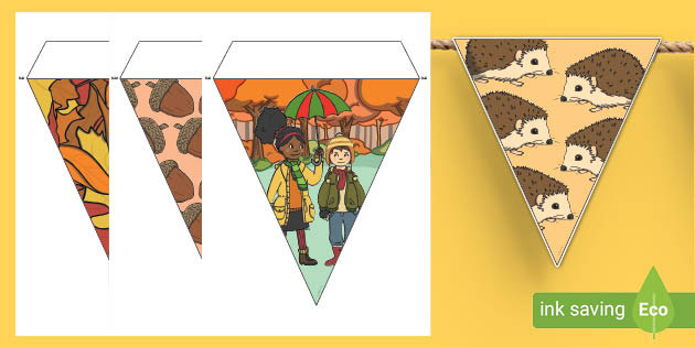 Autumn Display Bunting Images (teacher made)