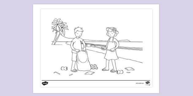 FREE! - Beach Colouring Page for Kids | Colouring Sheets