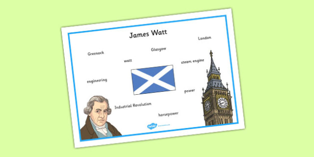 Scottish Significant Individuals James Watt Word Mats