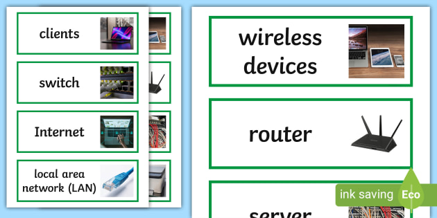 KS2 Computer Network Word Cards (teacher made)