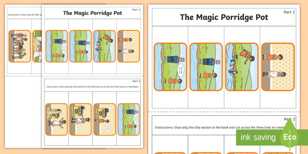 The Magic Porridge Pot Story Writing Flap Book