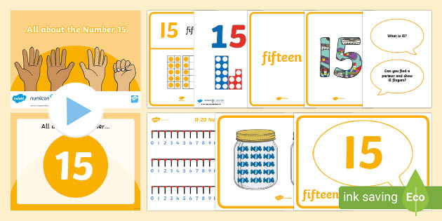 All About Number 15 Resource Pack (Includes Numicon Shapes)