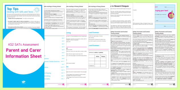 KS2 SATs Survival: Parents' Information Resource Pack