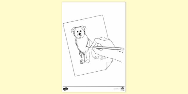 FREE! - Drawing Colouring Sheet - Twinkl Resources