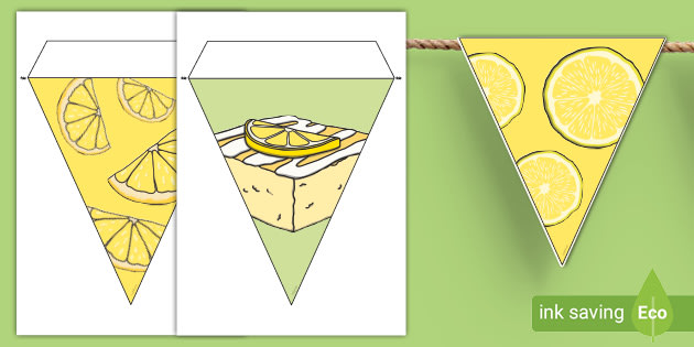 Lemon Theme Bunting For Decoration