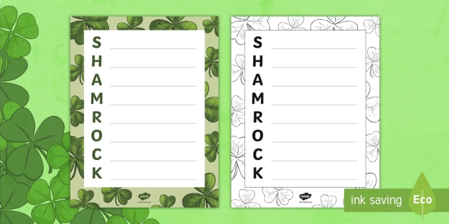 Acrostic Shamrock Poem Template | St. Patrick’s Day | Twinkl