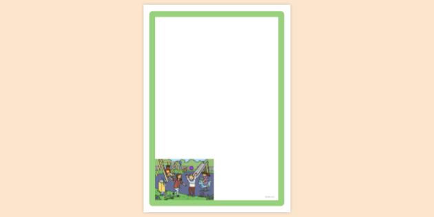 FREE! - Simple Blank Playground Page Border | Page Borders | Twinkl