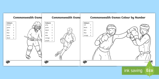 The Commonwealth Games Colour by Number