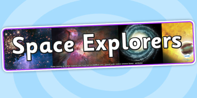 Space Explorers Photo Display Banner