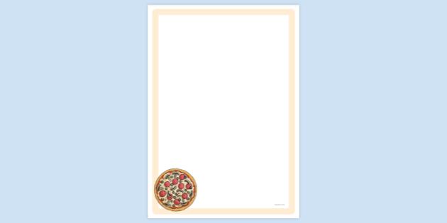 FREE! - Simple Blank Pizza Border Page (teacher made)