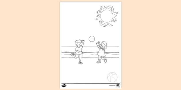 FREE! - Beach Colouring Page | Colouring Sheets