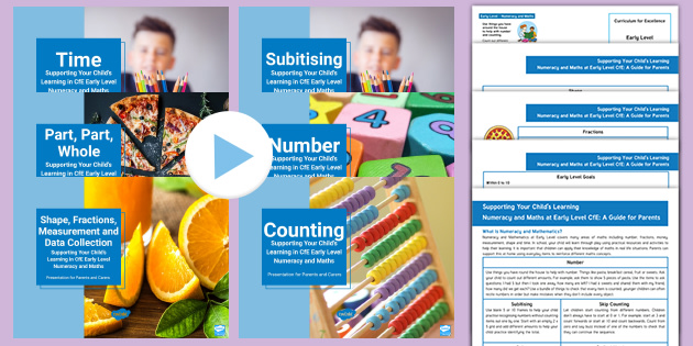 Early Level Supporting Your Child in Numeracy Guidance Pack