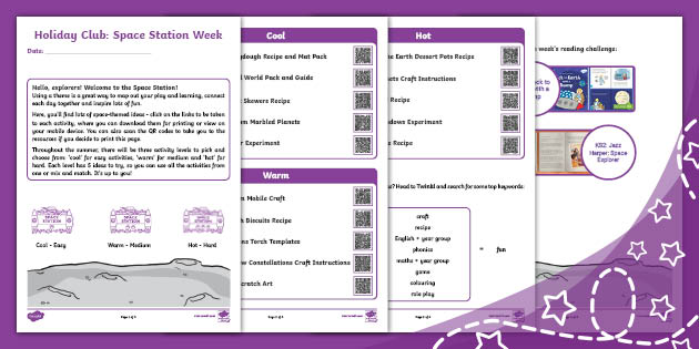 Space Station Week Checklist
