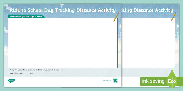 Ride to School Day Google Earth Tracking Activity